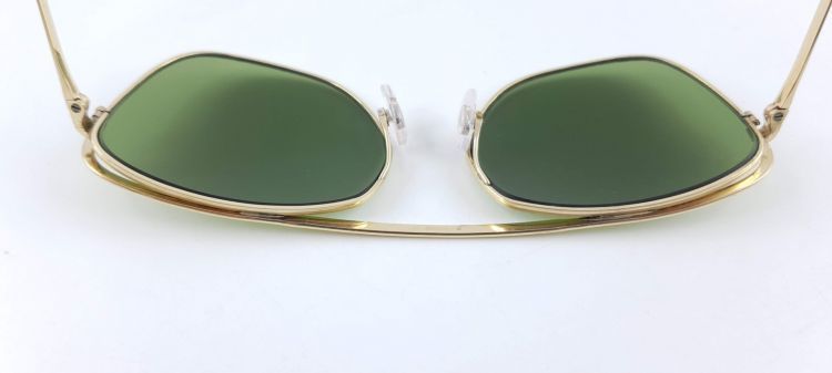 Kính mát NYLOR ESSEL 4 triện mộc bọc vàng FRAME FRANCE ngang kính 13 ...