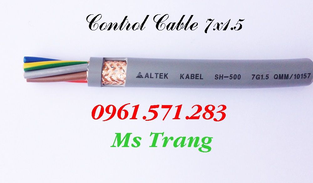 Cáp điều khiển 7x1.0 có lưới chống nhiễu